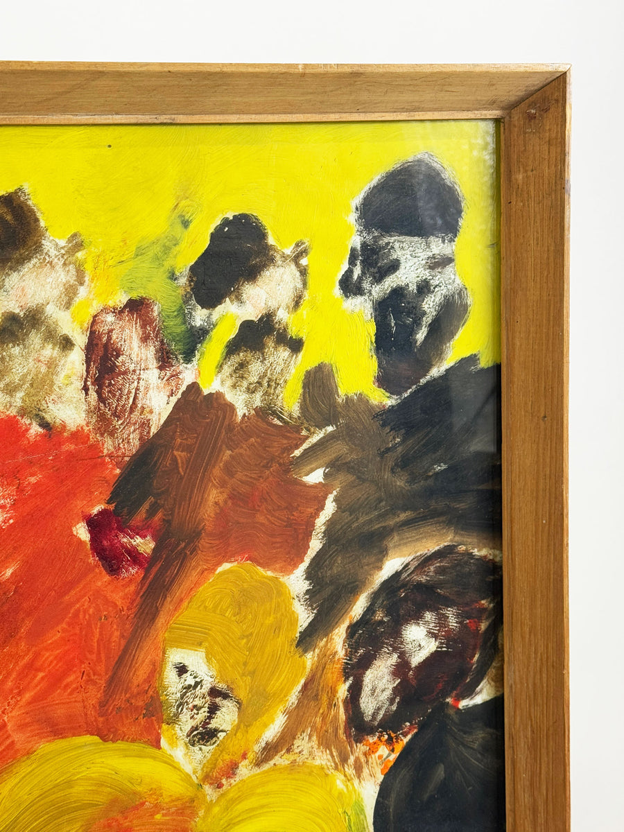 Dorothea Allen Abstract Oil Painting, Ascot, 1970's