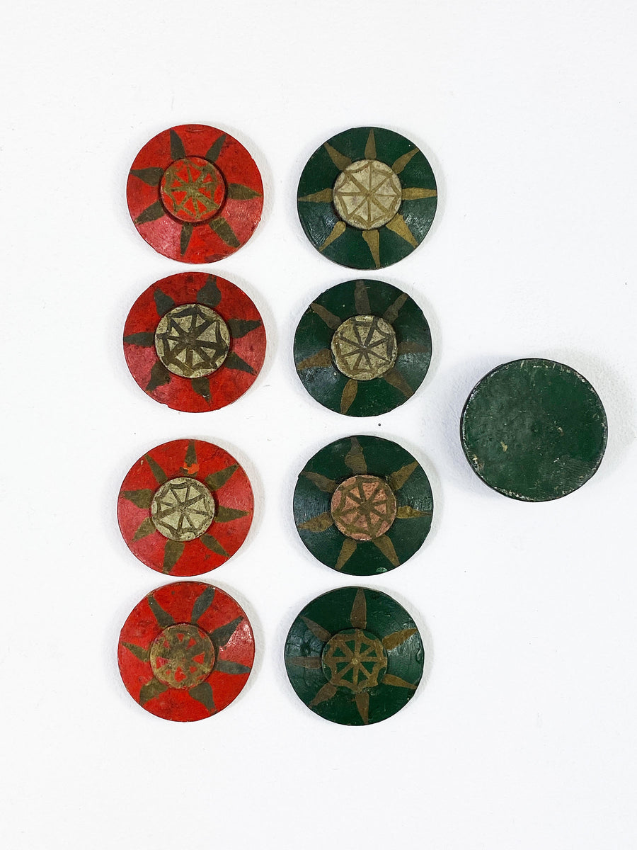 20th Century Hand Painted Fairground Ride Tokens