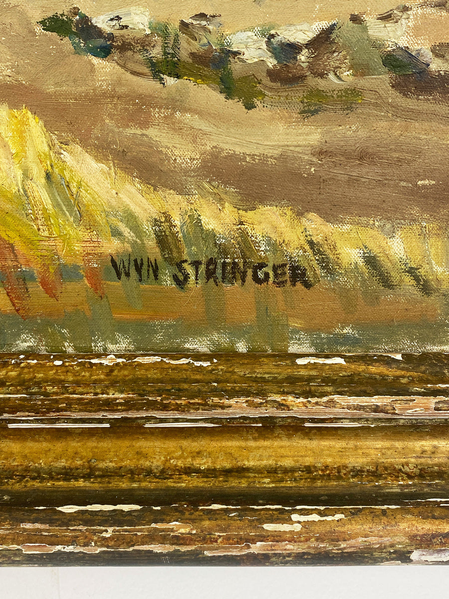Vintage Oil Painting on Canvas, Signed Wyn Stringer