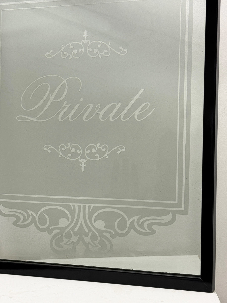 Framed Edwardian 'Private' Sign