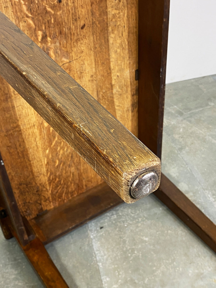 Early 20th Century Solid Oak School Desk