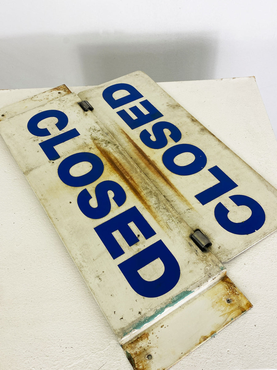 Vintage Open & Closed Garage Flip Double Sided Shop Sign