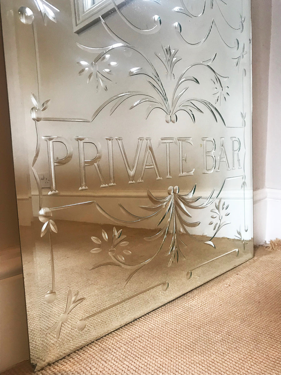 Victorian Private Bar Pub Mirror - 1880's