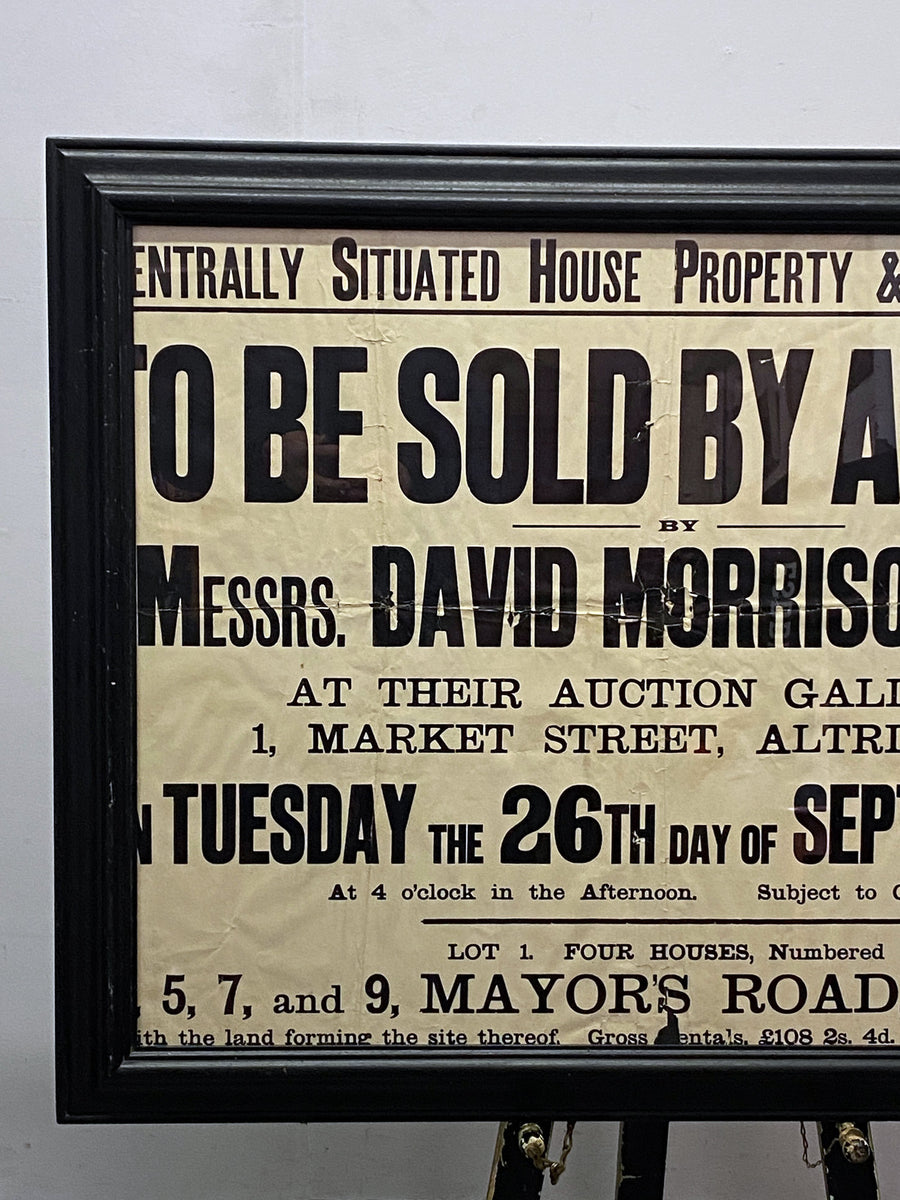 Antique Property Auction Poster